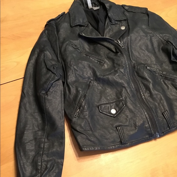 H&M | Jackets & Coats | Hm Leather Jacket | Poshmark